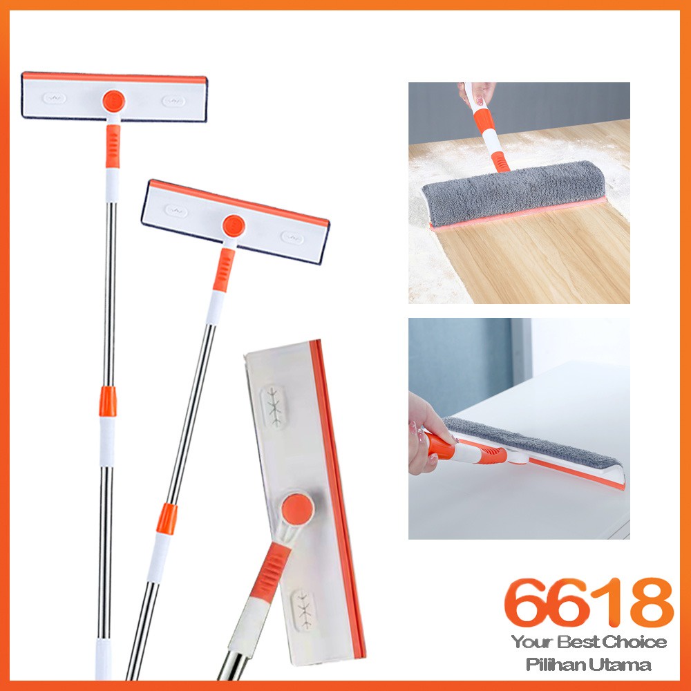 Tingkap Pengelap Dua Belah Alat Pembesih Lap Kaca Cermin Mop Rotating ...