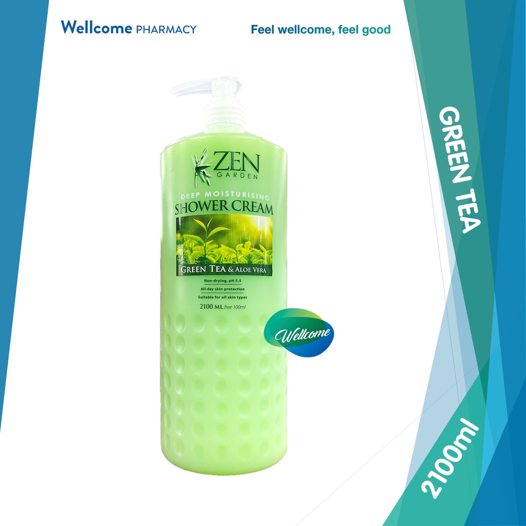 Zen Garden Deep Moisturising Shower Cream - Green Tea & Aloe Vera ...