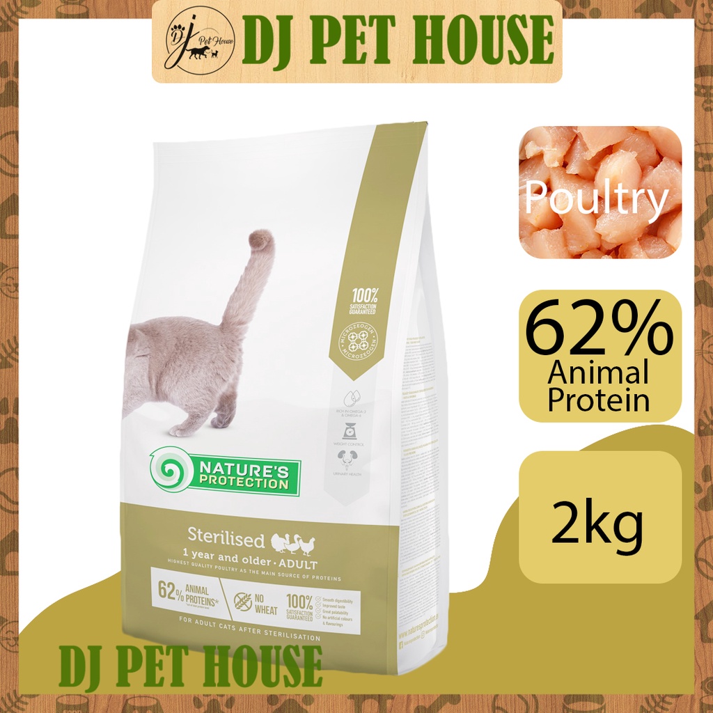 (Promo) Nature’s Protection Sterilised Cat Food 2kg Makanan Untuk ...