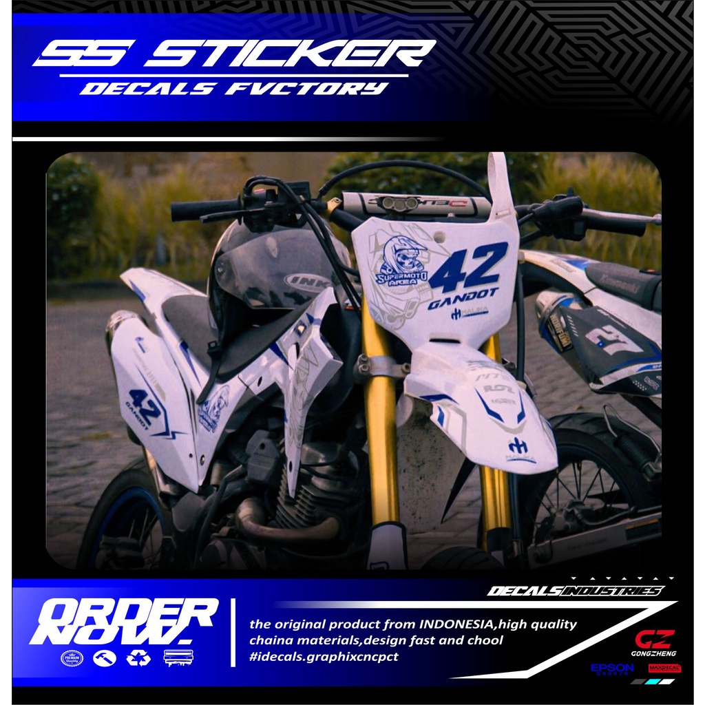 0078 Sticker DECAL Full BODY HONDA CVRF150L Combination Blue FLUO ...