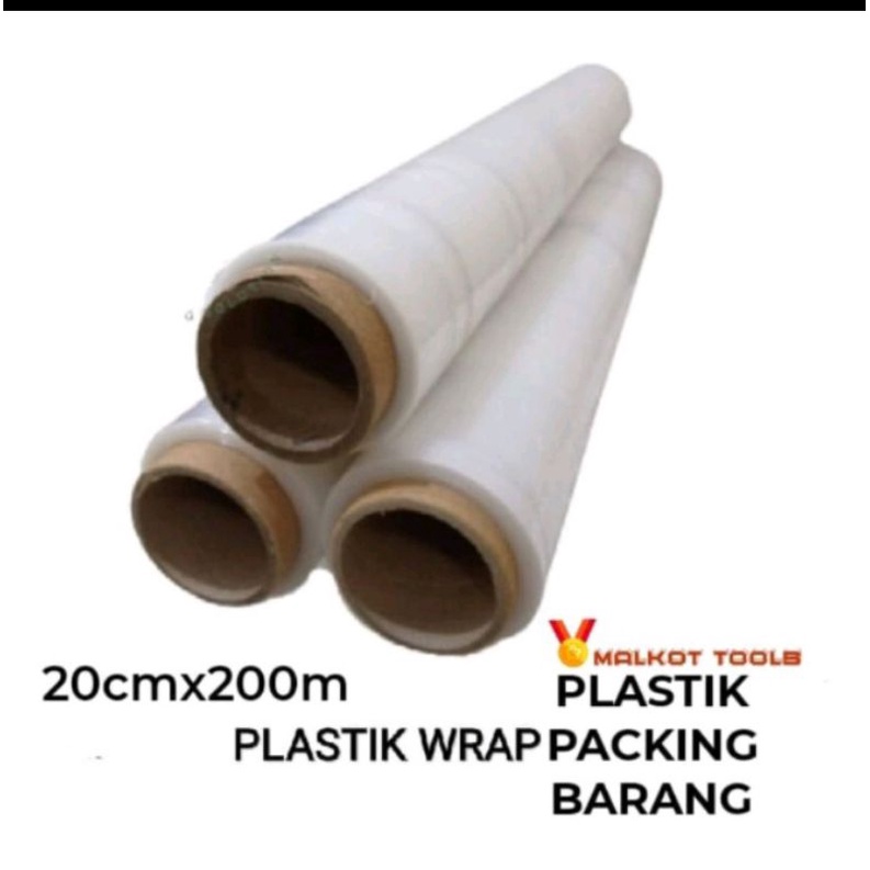 Plastic wrapping Goods Size 20cm x 200m wrapping stretch plastic ...
