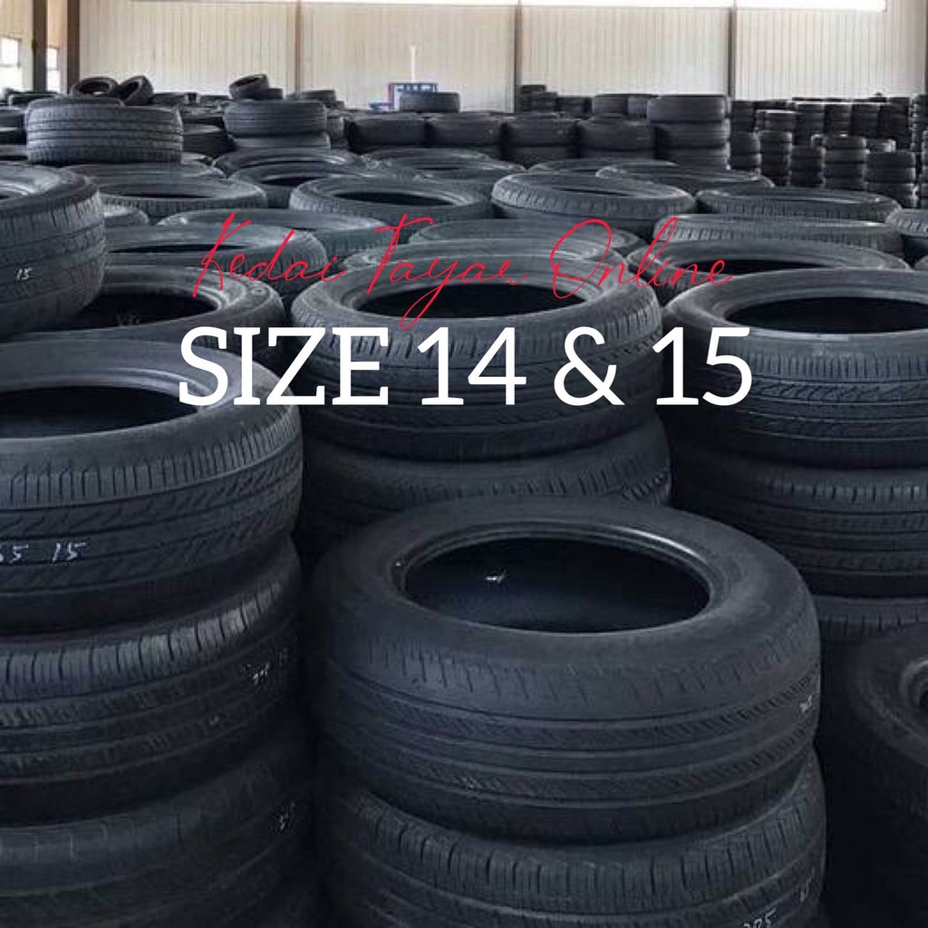 [GRADE C] Used Tayar Second Size 14 15 Terpakai Tyre Tire Ready Stock ...