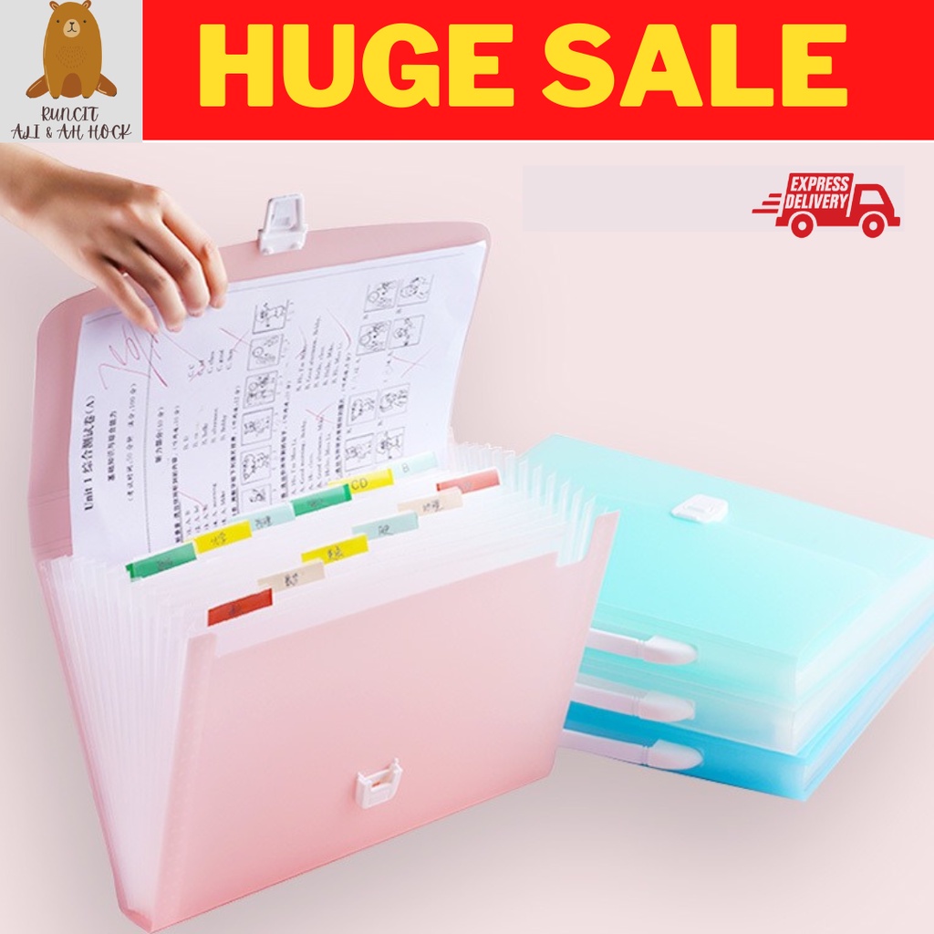 🔥READY STOCK🔥7 Divider | A4 Cliplock Expanding File With Handle ...