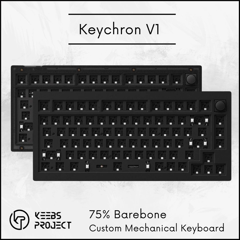 Keychron V1 Barebone kit 75% Mechanical Keyboard | Shopee Malaysia
