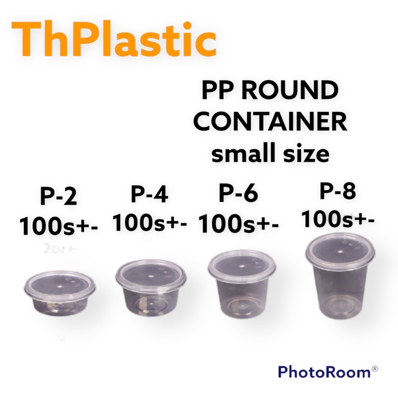 PP Round Disposable Plastic Food Container with Lid -P-2/P-4/P-6/P-8oz ...