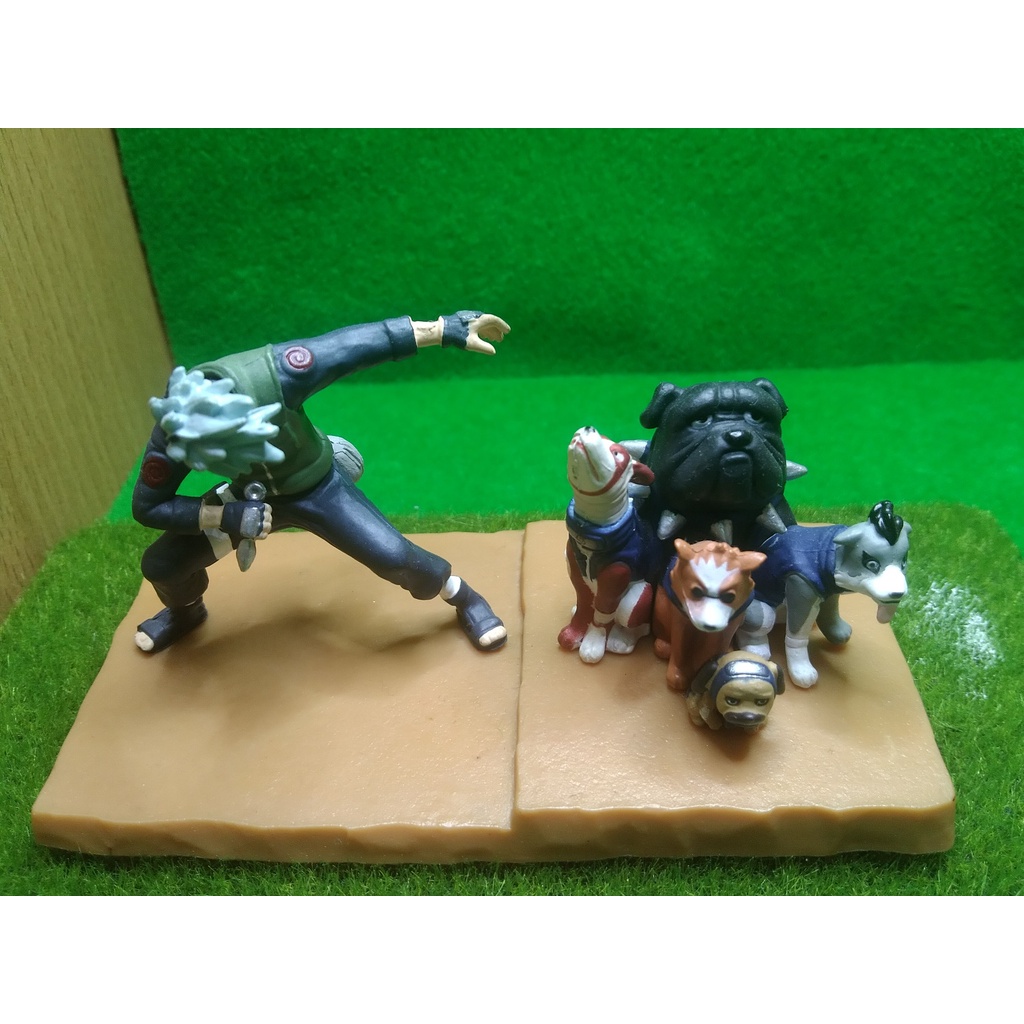 Naruto summoning jutsu kakashi & pakun dogs shippuden ningyou (Bootleg ...