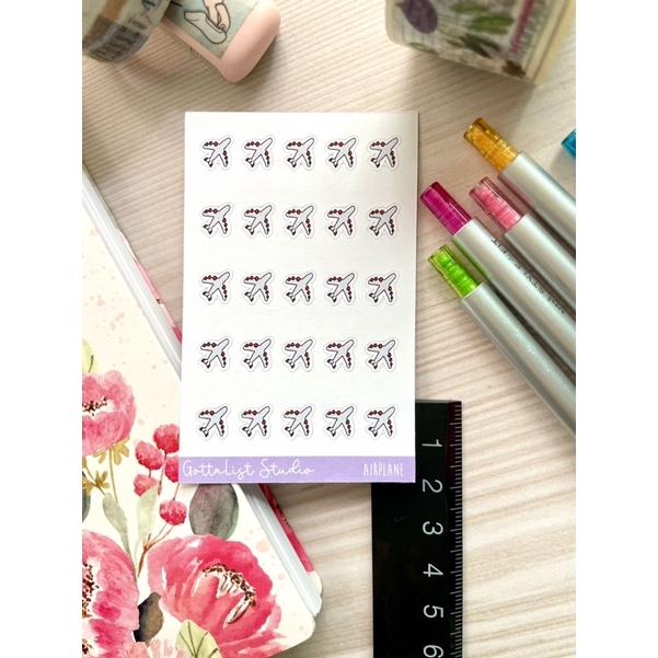 Airplane Tiny Stickers for Planners Hobonichi, TN, Bullet Journals ...