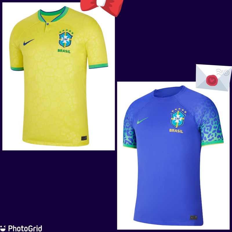 BRAZIL HOME&AWAY KIT WORLD CUP QATAR 2022 | Shopee Malaysia