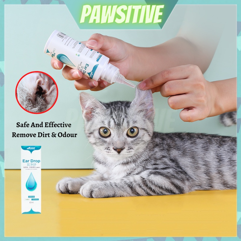 PAWSITIVE Cat Ear Cleaner/Ear Drop Cat/Earmites Drop Cat/Ear Mites For ...