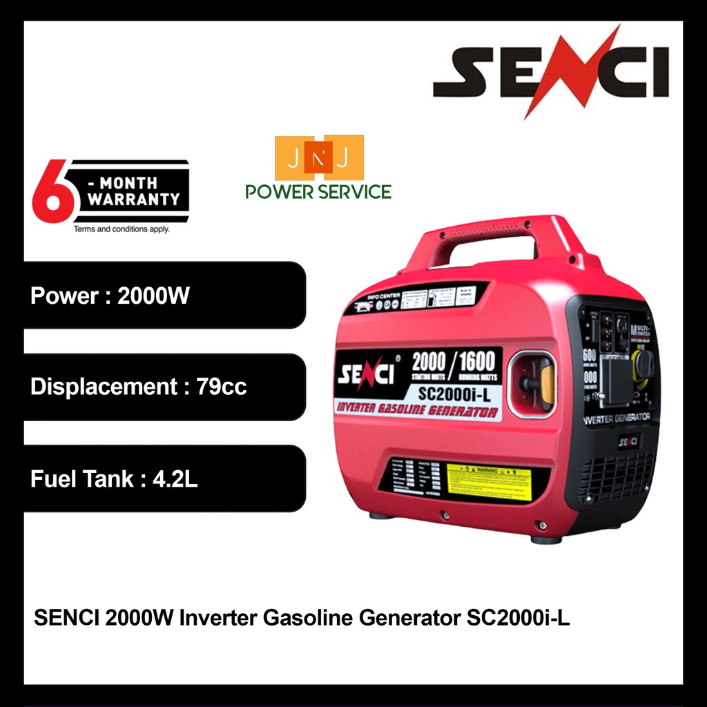 SENCI 2000W INVERTER GASOLINE GENERATOR SC2000I-L. | Shopee Malaysia