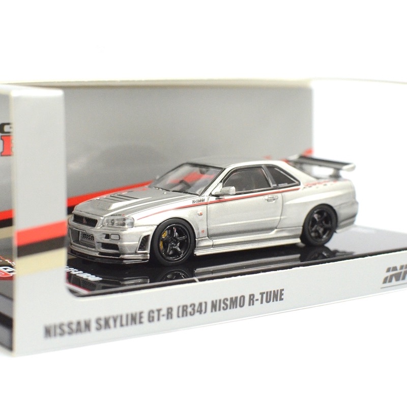 (NOT SEALED FOC PROTECTOR) INNO MODELS INNO64 1/64 NISSAN SKYLINE GT-R R34 R-TUNE SILVER ...