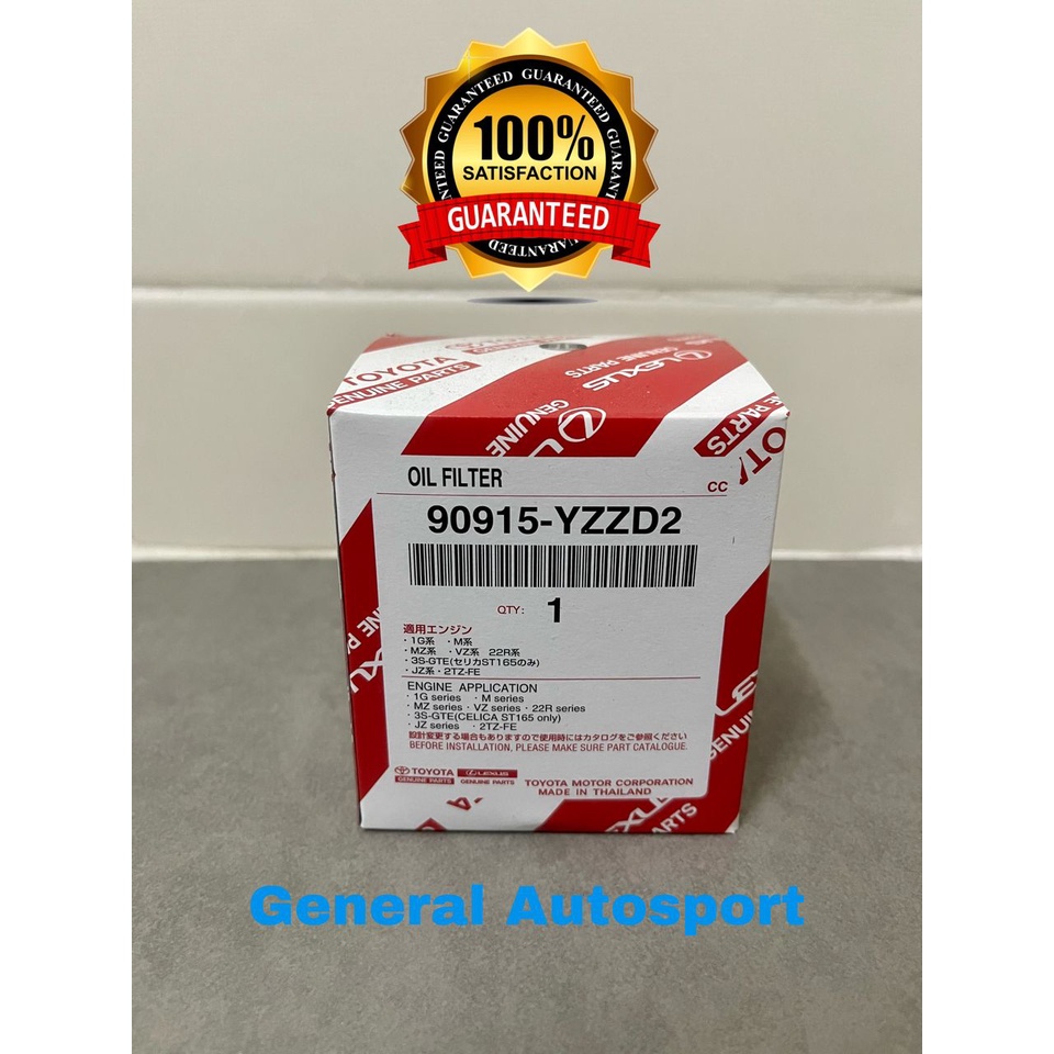 Toyota Oil Filter 90915-YZZD2 100% Genuine | Shopee Malaysia