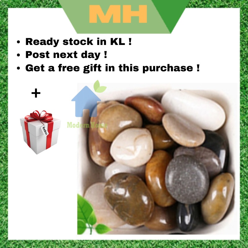 1KG 2cm - 4cm Pebble Wash Stone Colorful Rain Stone Garden Landscape ...