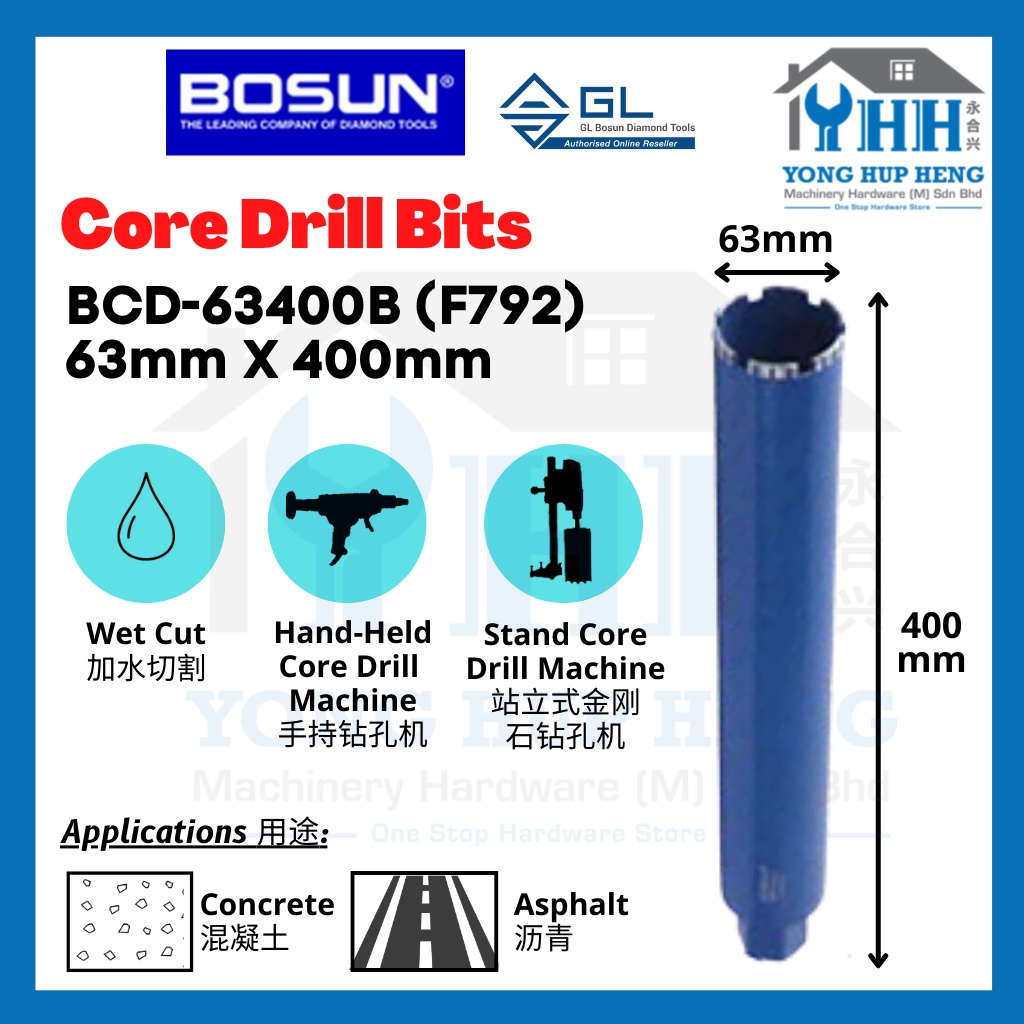 FREE SHIPPING!! BOSUN 27mm~76mm Construction Bit Concrete Asphalt Core ...