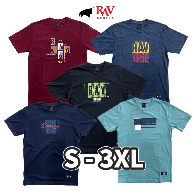 RAV Design Men's Round Neck T shirt Plus Size S-3XL R1302 | Shopee Malaysia