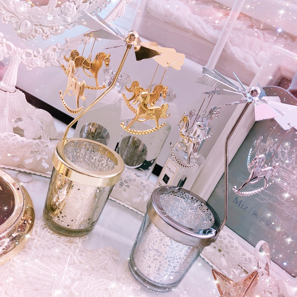 Rotating candlestick Candle Holder Scented Candle Rotating Creative ...