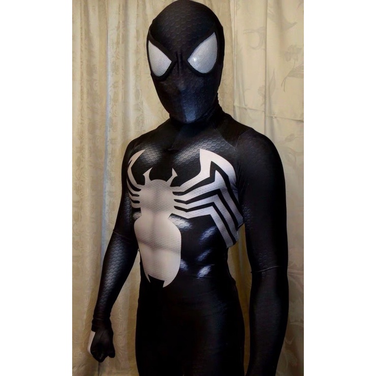 New Spiderman Bodysuit Black White Big Spider 3D Printed All-Inclusive ...