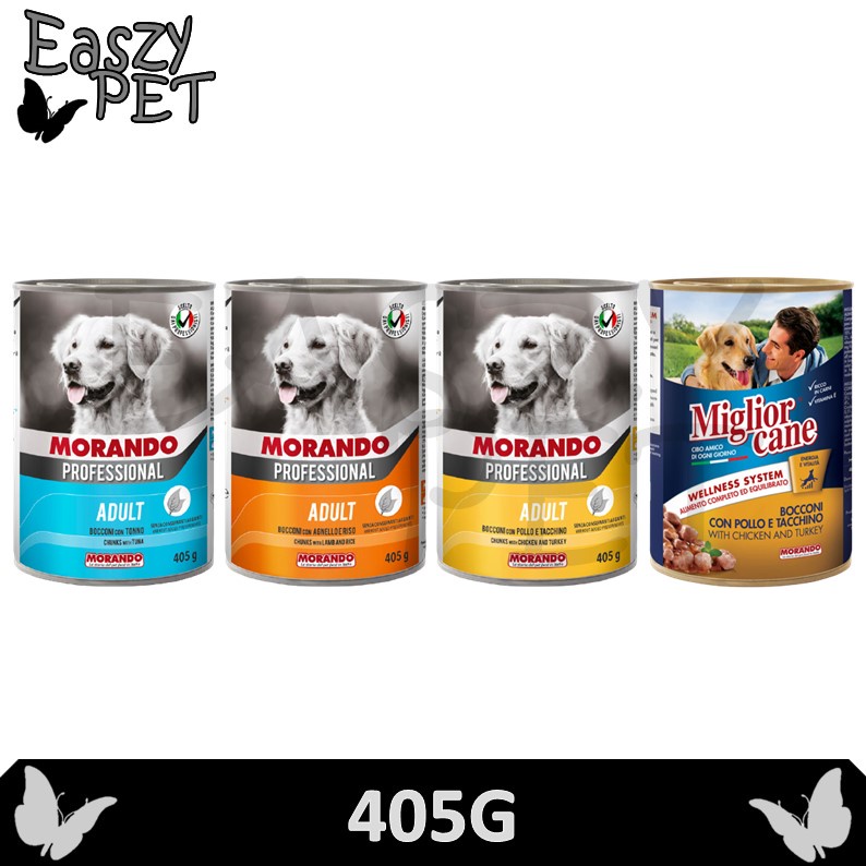 Morando Professional Chunks Dog Can 405G (Lamb and Rice, Tuna, Chicken ...