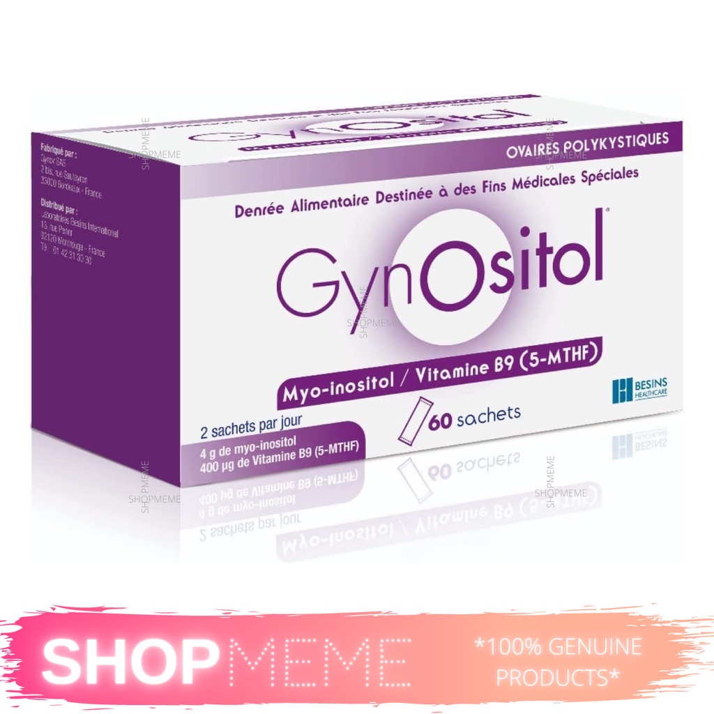 FRANCE 🌟 GYNOSITOL PCOS Fertility Myo-Inisitol Folid Acid Vitamin B 60 ...