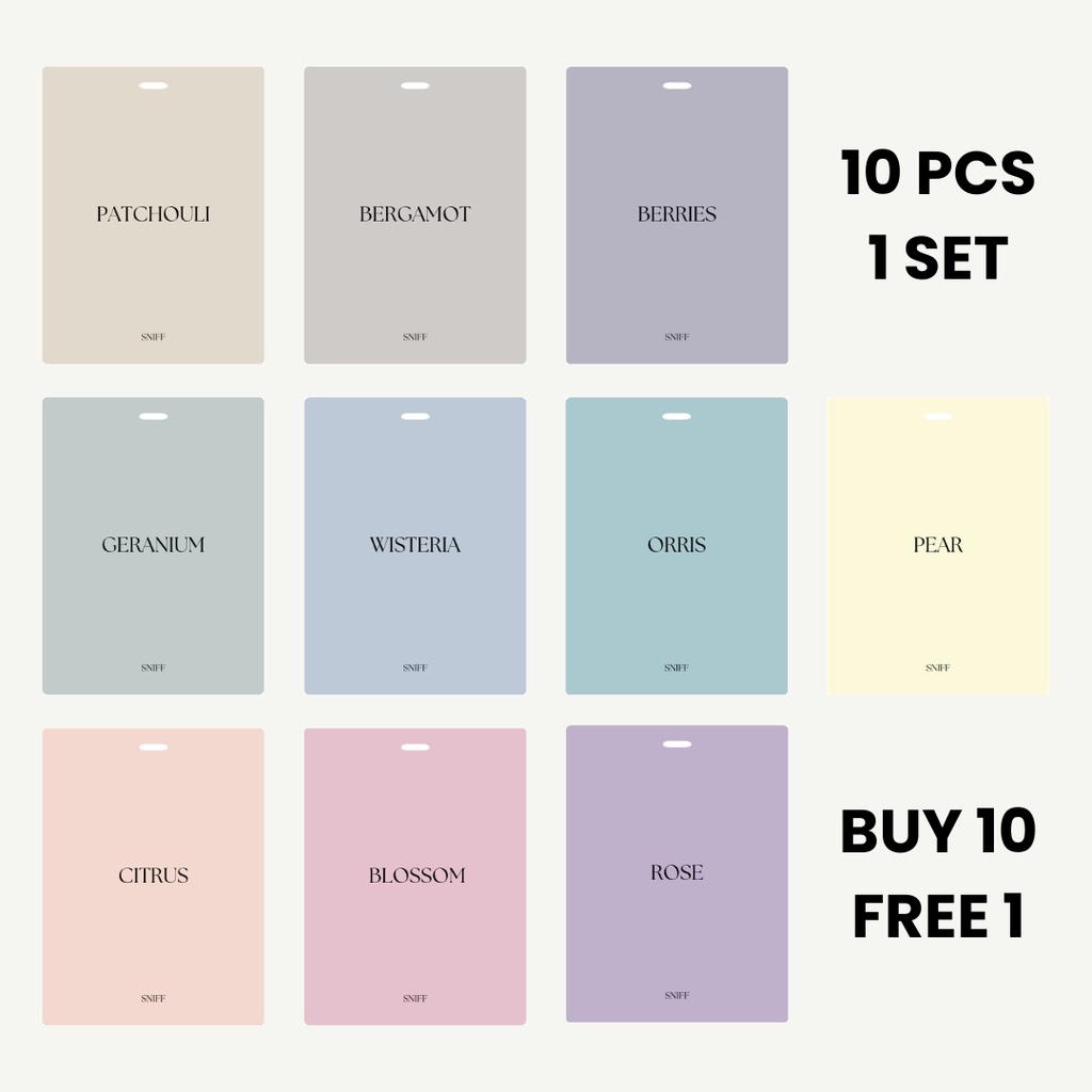 Sniffuseur Scented Card | Fragrance Card Set (10 Flavour) | Shopee Malaysia