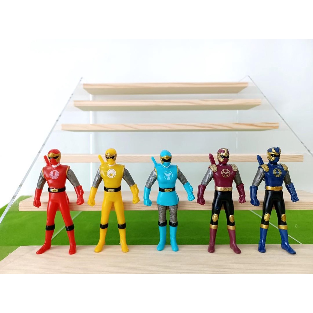 Bandai Power ranger ninja storm Ninpuu Sentai Hurricanger 8.5cm sofubi ...