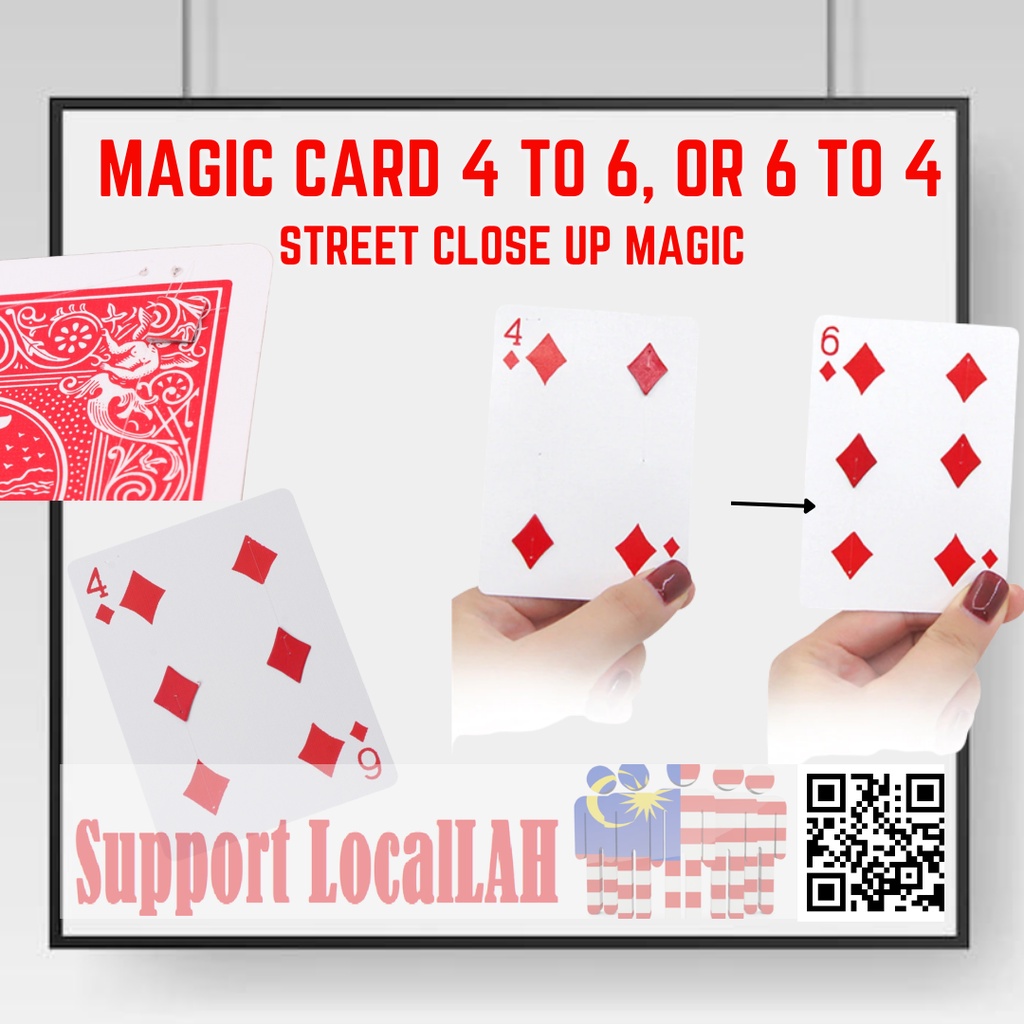 𝐌𝐚𝐥𝐚𝐲𝐬𝐢𝐚𝐧 1 Close up Street Magic Prop Trick Changing 4 to 6 Diamond ...