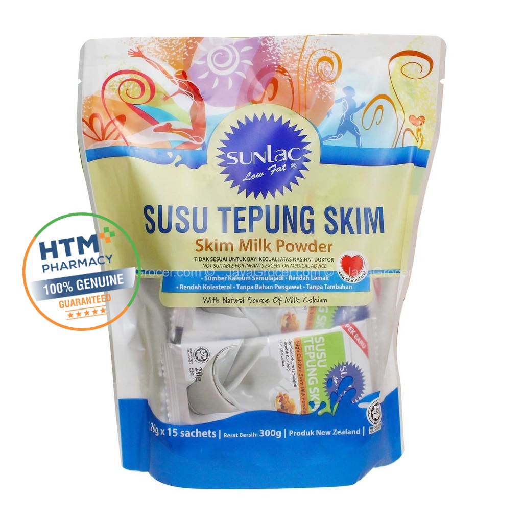 Sunlac Skim Milk Powder 20g x 15's HMS Town Pharmacy | Shopee Malaysia