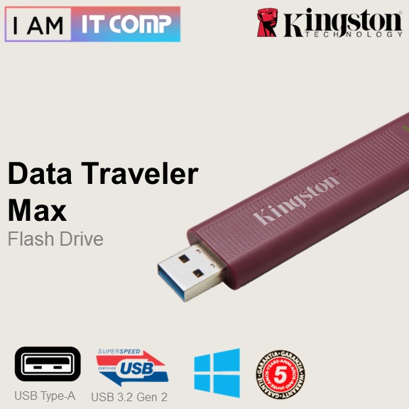 Kingston DataTraveler Max USB 3.2 Gen 2 Type-A Flash Drive 256GB ... Kingston DataTraveler Max USB 3.2 Gen 2 Type-A Flash Drive 256GB ...