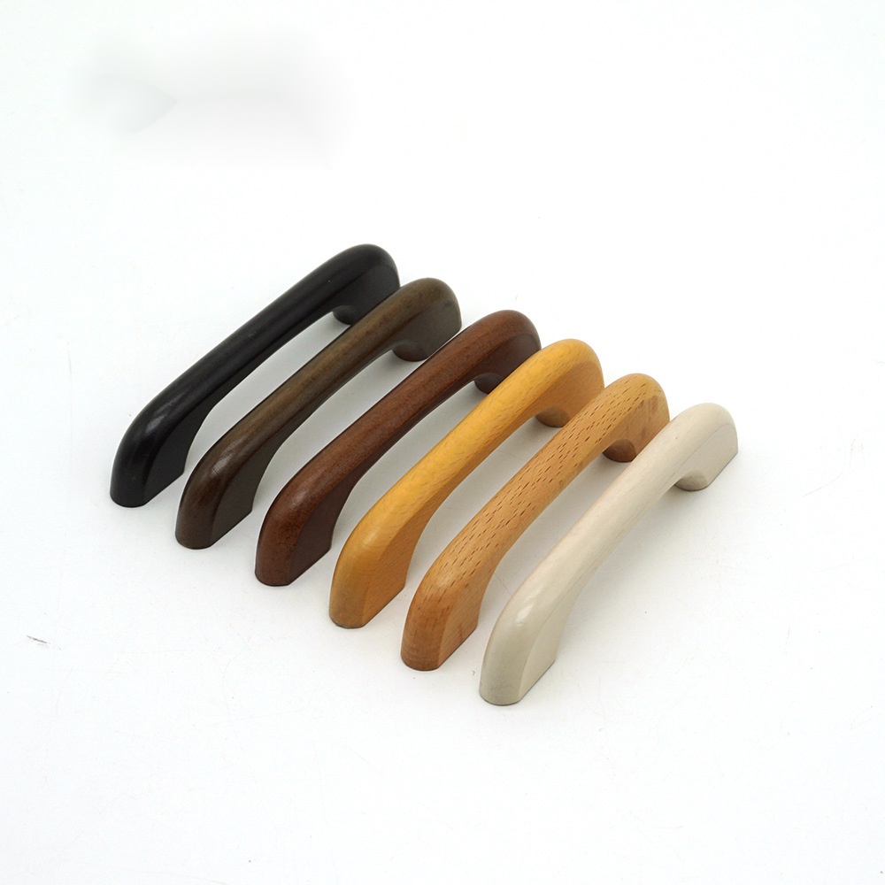Solid wood handle wardrobe door handle cabinet door handle drawer knobs ...