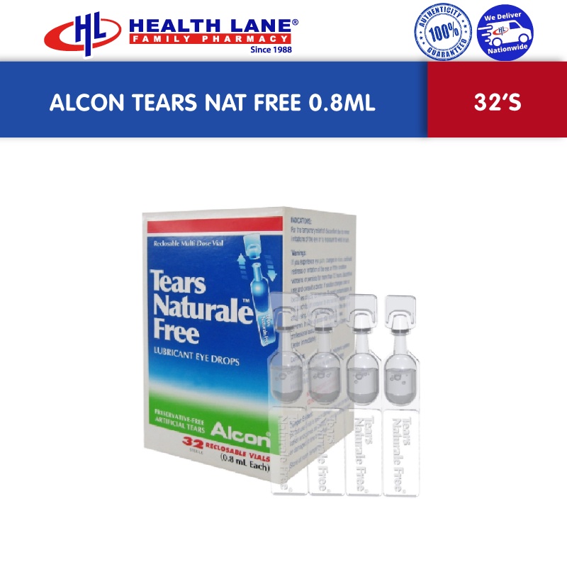 Alcon Tears Naturale Free Lubricant Eye Drops For Dry Eyes (32's x 0 ...