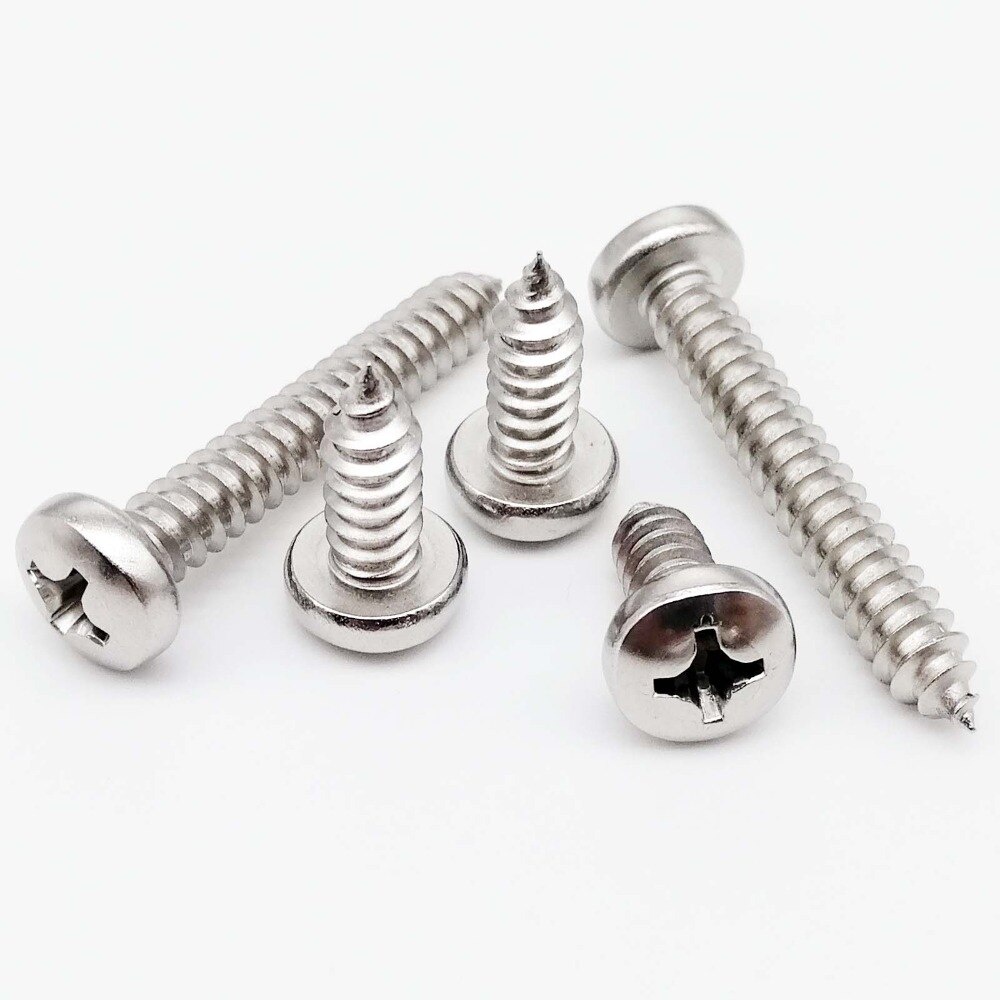 5-50pcs Stainless Steel Phillips Cross Recessed PAN HEAD Self Tapping Screws from ø1.4mm to ø6mm ...