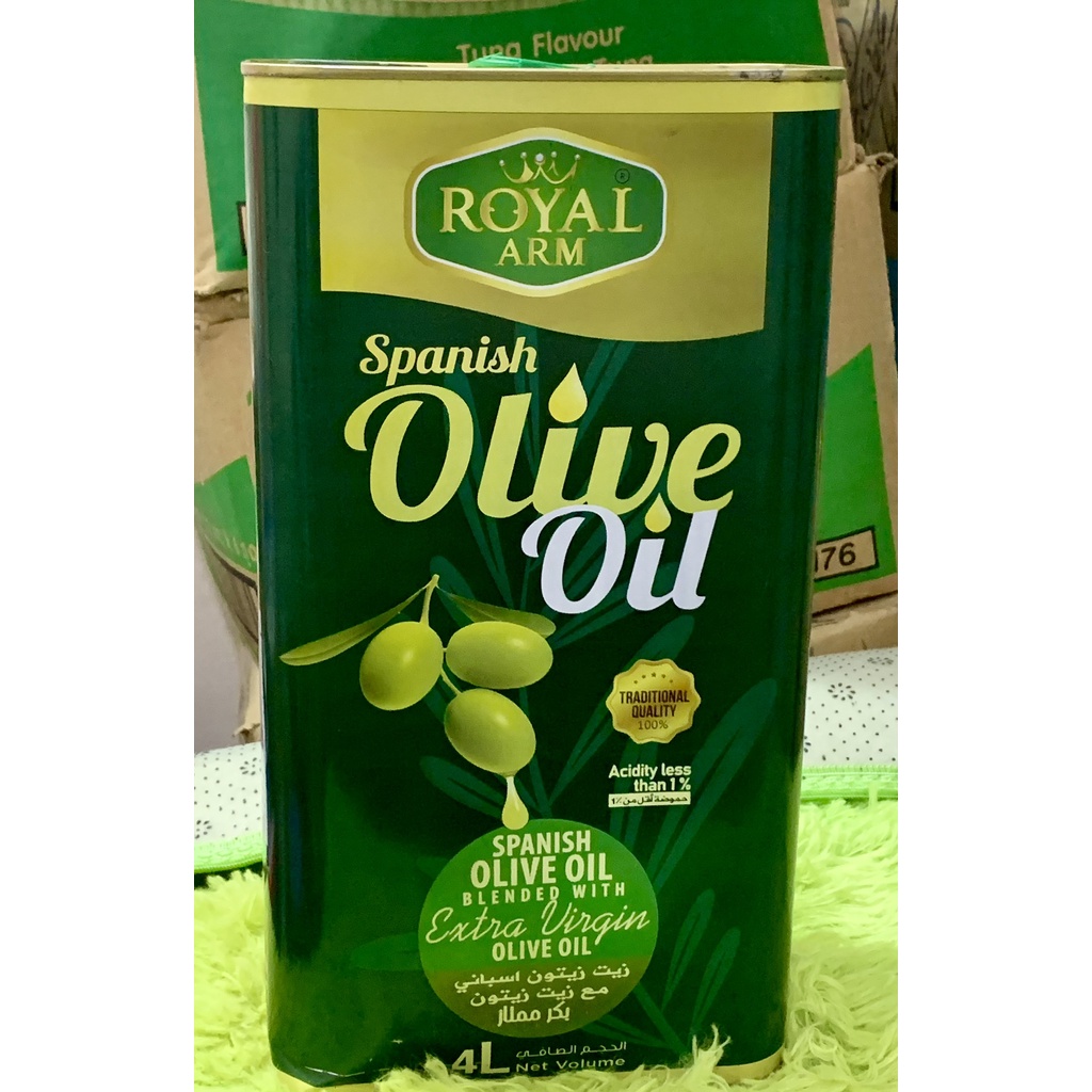 Royal ARM Olive Oil Spanish Extra Virgin 4L original 100% PURE Minyak Zaitun Royal ARM Spanish ...