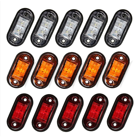 1Pcs 12/24V led light car FLUSH FIT LED SIDE MARKER LIGHT For KELSA BAR ...