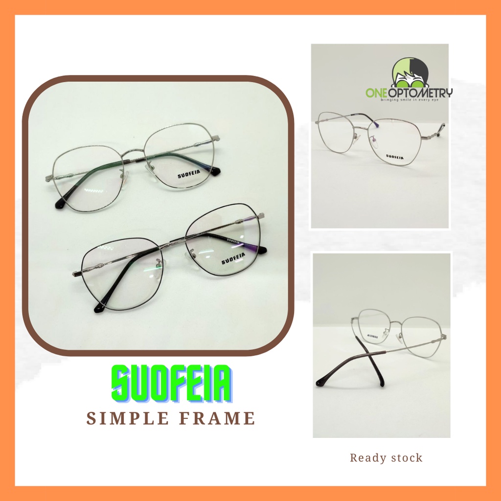 Suofeia Metal Frame Bingkai Cermin Mata / Korean Style Frame / Eyeglasses / Bingkai Cermin Mata ...