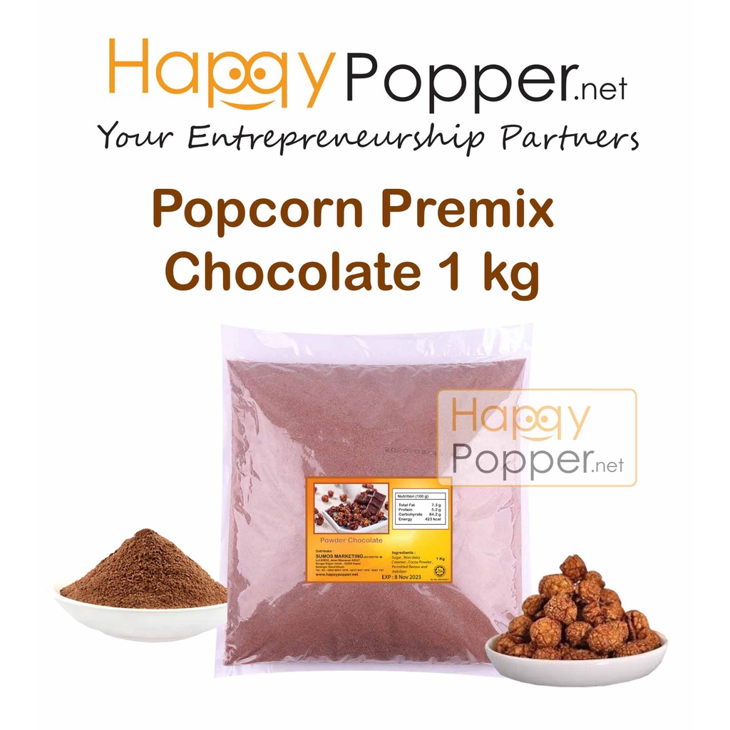 Happypopper Pure Popcorn use Tepung Chocolate Caramel Flavour Coating ...