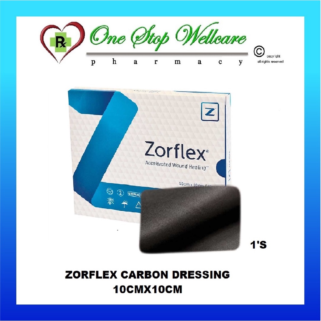 ZORFLEX CARBON DRESSING 10CM x 10CM 1'S (EXP: 05/2030) | Shopee Malaysia