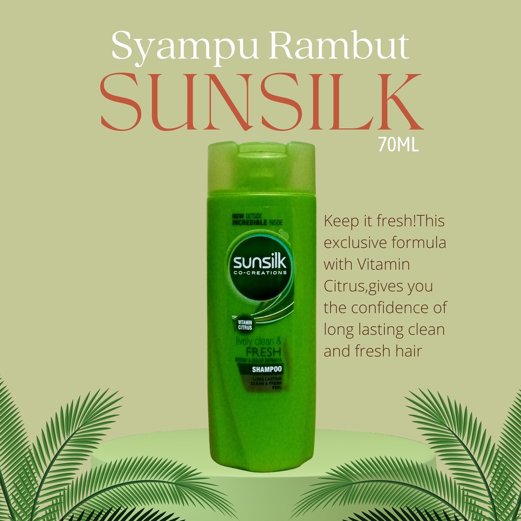SUNSILK Shampoo(70ml) Syampu Feel Fresh Clean Segar Cantik Rambut Sihat ...