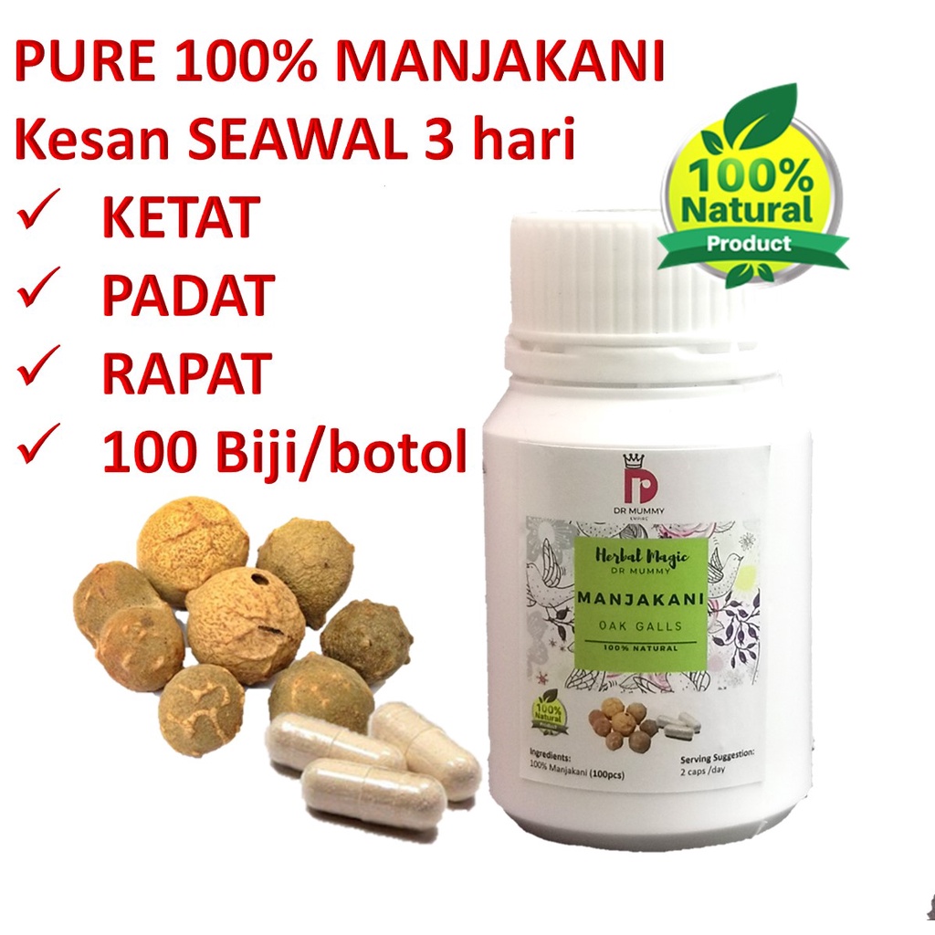 🔥MANJAKANI KAPSUL 100 BIJI asli dan PURE HOMEMADE🔥 | Shopee Malaysia