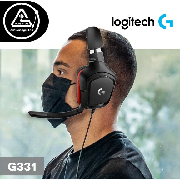 Logitech G331 Wired Gaming Headset , 50 mm Audio Drivers, Rotating Leatherette Ear Cups , 3.5 mm ...