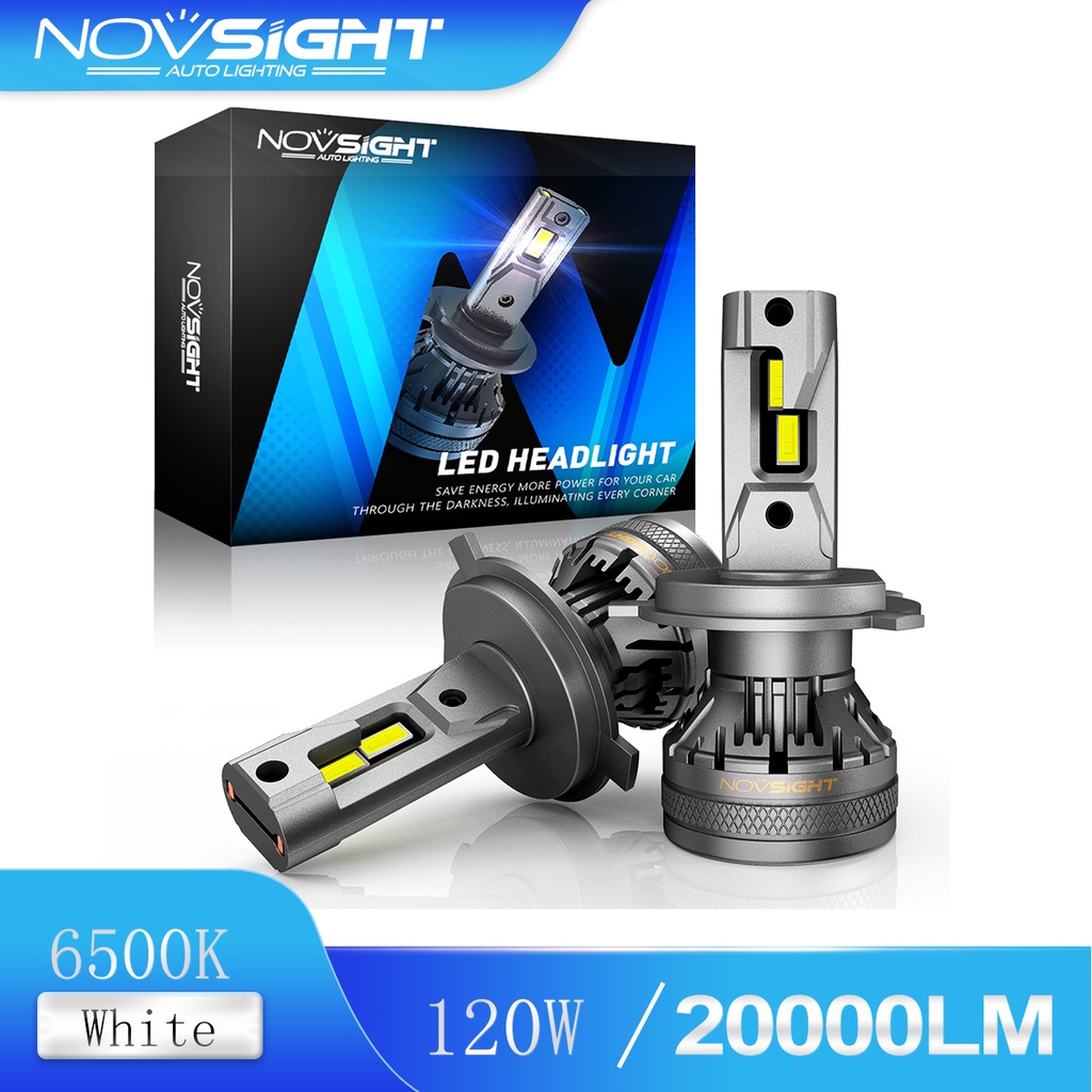 Novsight N37 H4 Car LED Headlight H7 H11 9005 9006 120W 22000LM Car Lamp 6500K Plug&Play with ...
