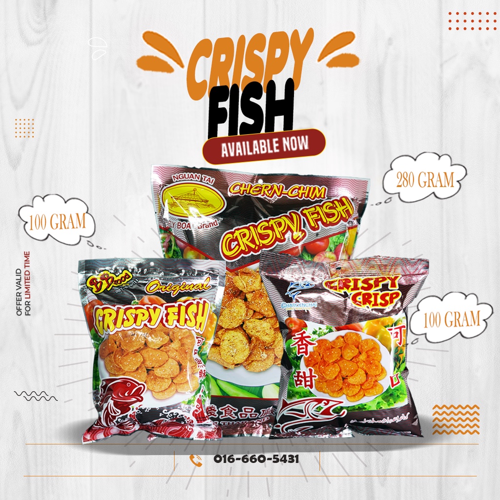 Sea Snack Crispy Fish 100g/280g Thailand Crispy Fish | Shopee Malaysia