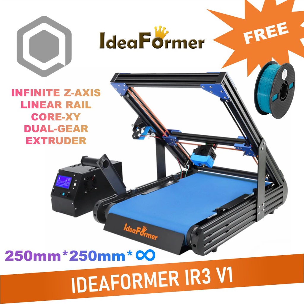 IdeaFormer IR3 V1 Conveyor Belt 3D Printer - Infinity Z-axis | Shopee ...