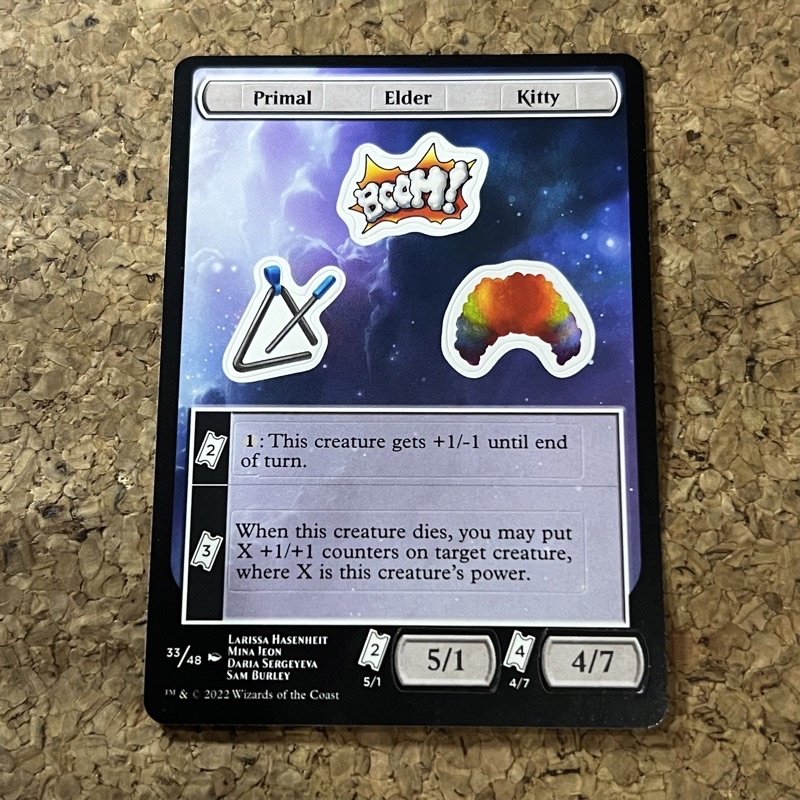 PRIMAL ELDER KITTY 33/48 STICKER SHEET | UNFINITY UNF | MTG MAGIC THE ...