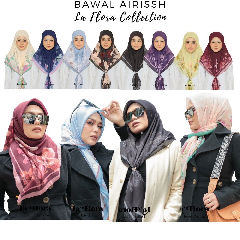 Tudung Bawal Cotton Airissh La Flora Zulin Aziz Zara Zya Square Hijab ...