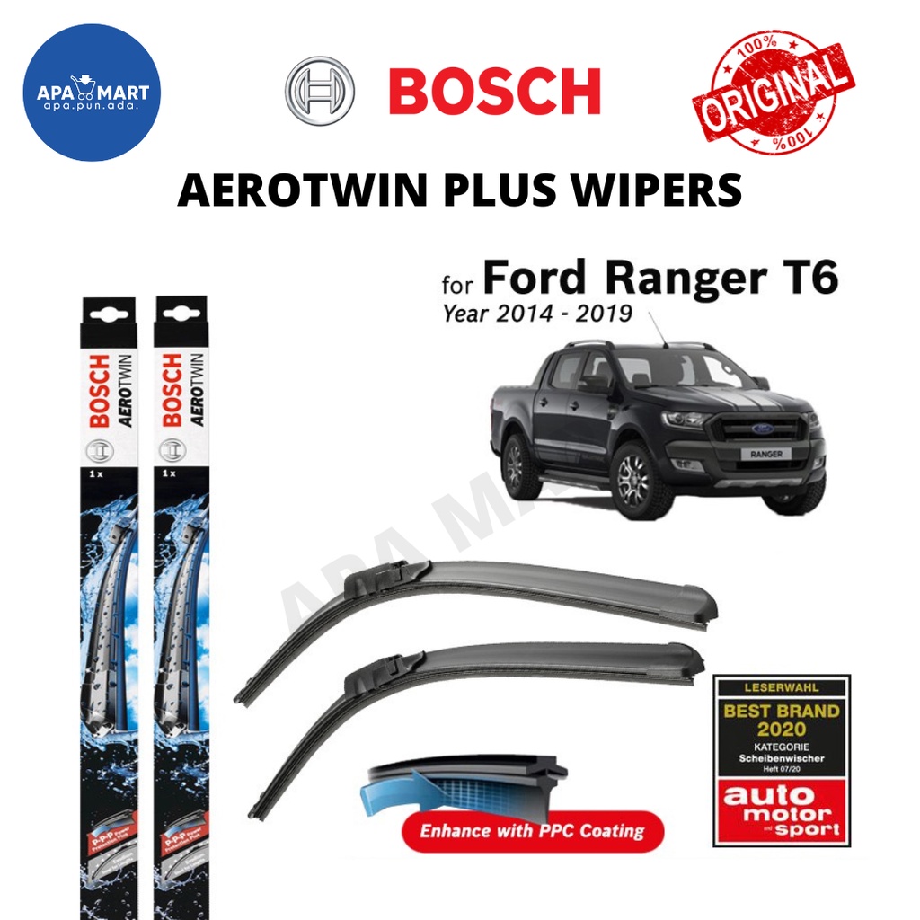 Genuine Bosch Aerotwin Plus Multi Clip Wiper Set for Ford Ranger T6 ...