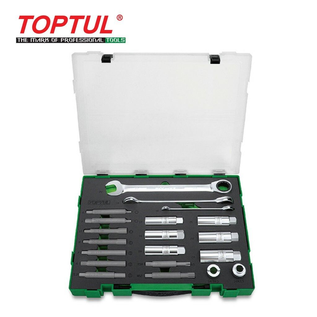 TOPTUL 20pcs Universal Shock Absorber Strut Nut Tool Kit GZC2008 ...