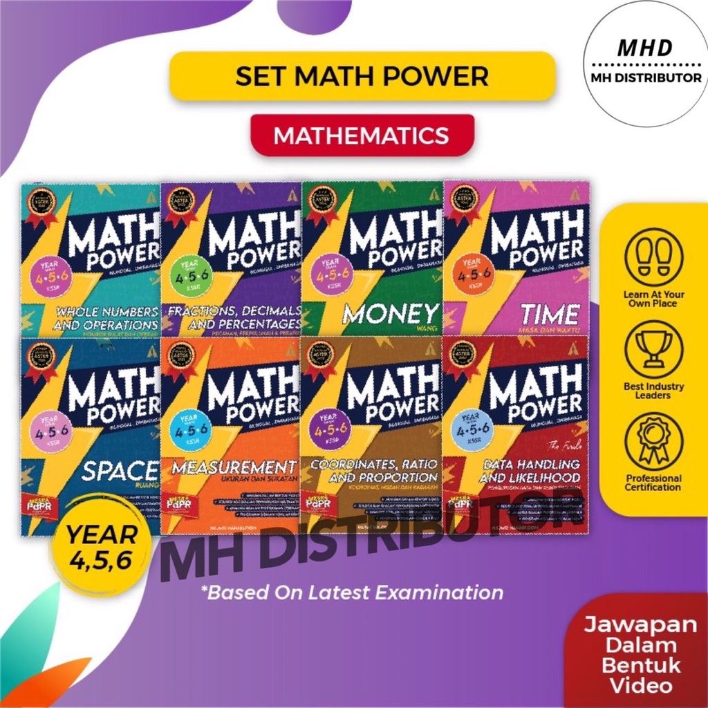 [MHD] Buku Latihan Matematik Darjah 4,5&6 - Math Power 2022 | Shopee ...