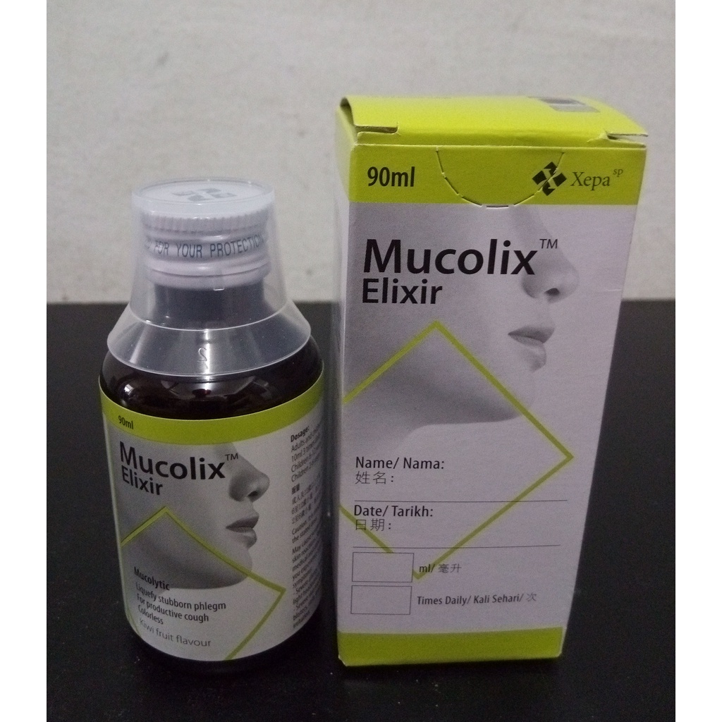 Mucolix Elixir 90ml, Xepa, Kiwi Fruit Flavour - Liquefy Stubborn Phlegm ...