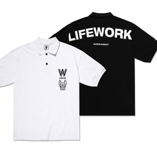 LIFEWORK Logo Pique Printed Polo Shirt T-Shirt | Shopee Malaysia