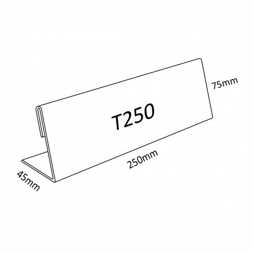 T250 ACRYLIC DISPLAY CARD STAND- L-SHAPE (250MM X 75MM) | Shopee Malaysia